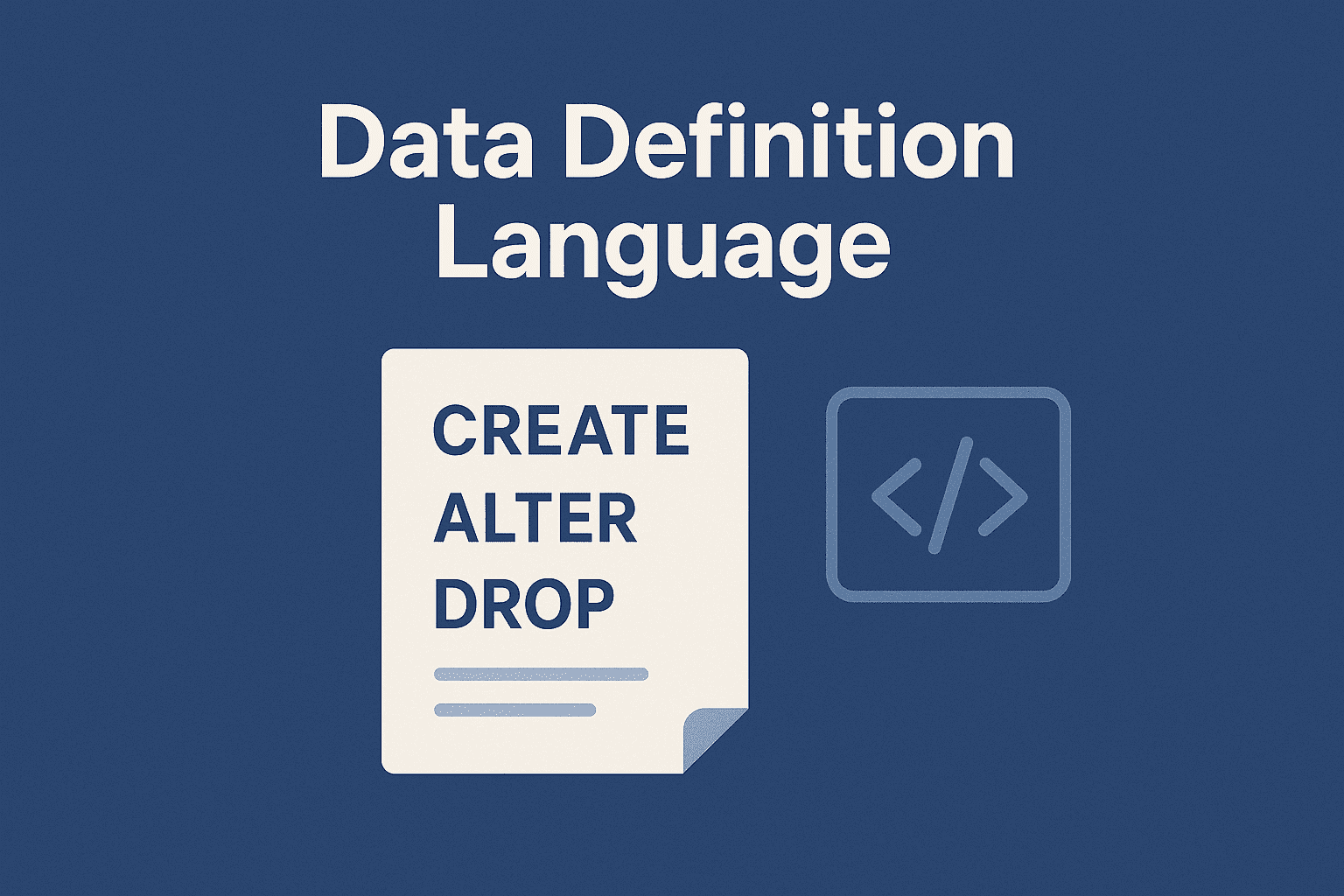 What Is Data Defination Language In Sql Sql School 7309
