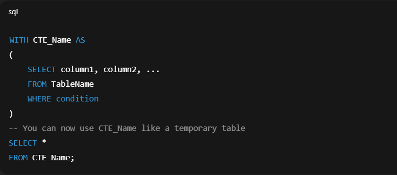 What Is Common Table Expression (CTE)? - SQL School