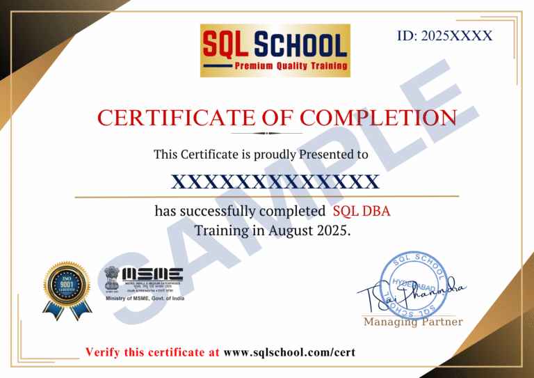 SQL DBA Training – Master Database Administration 2025